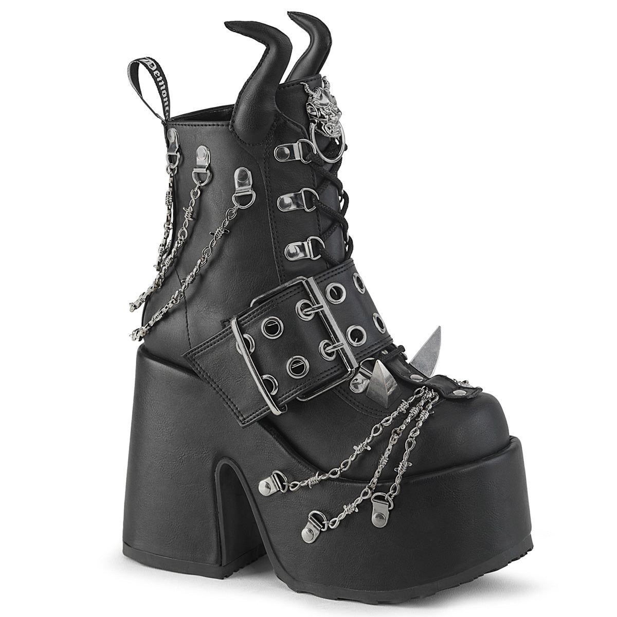 Demonia Camel-64 Goth Demonic Platform Ankle Boots | OtherWorld Shoes