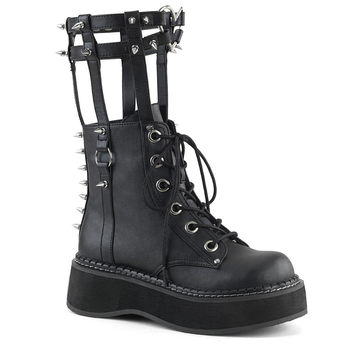 Demonia Emily-357 | Spiked Cage Boots | OtherWorld Shoes