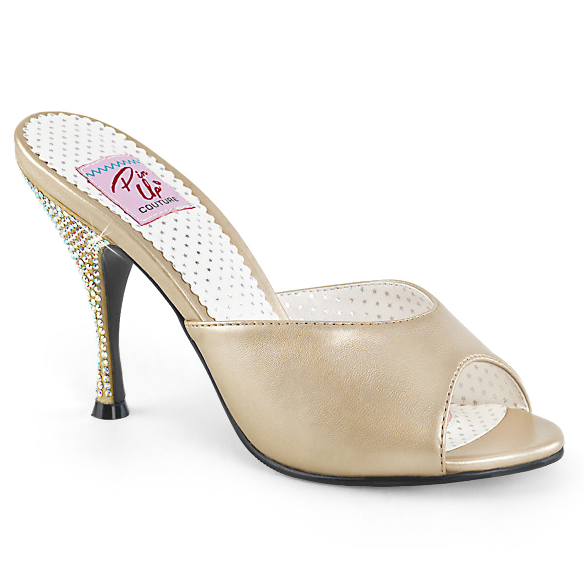 Pin-Up Couture MONROE-05 Rhinestone Marilyn Monroe Sandals Champagne ...