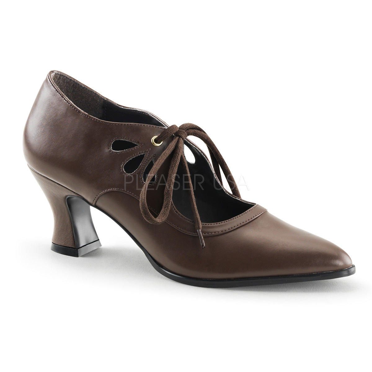Victorian Style Brown Kitten Heels | Funtasma Victorian-03 | OtherWorld ...