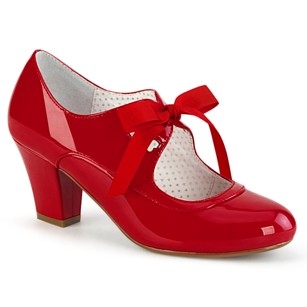 Pin Up Couture Wiggle-32 Mary Jane Pumps Red | OtherWorld Shoes
